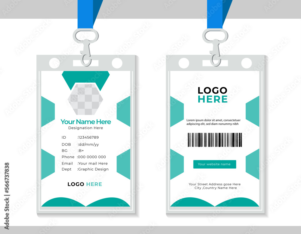 Professional Identity Card Template Vector, Modern and minimalist id ...