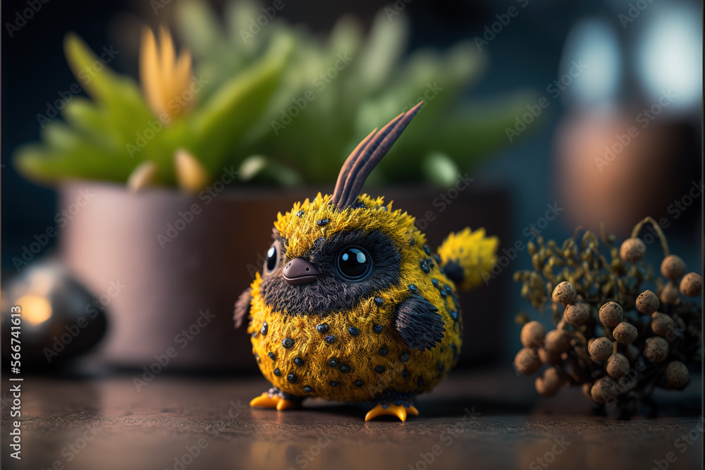 Yellow minion - Mini creatures series - Miniature Yellow creature ...