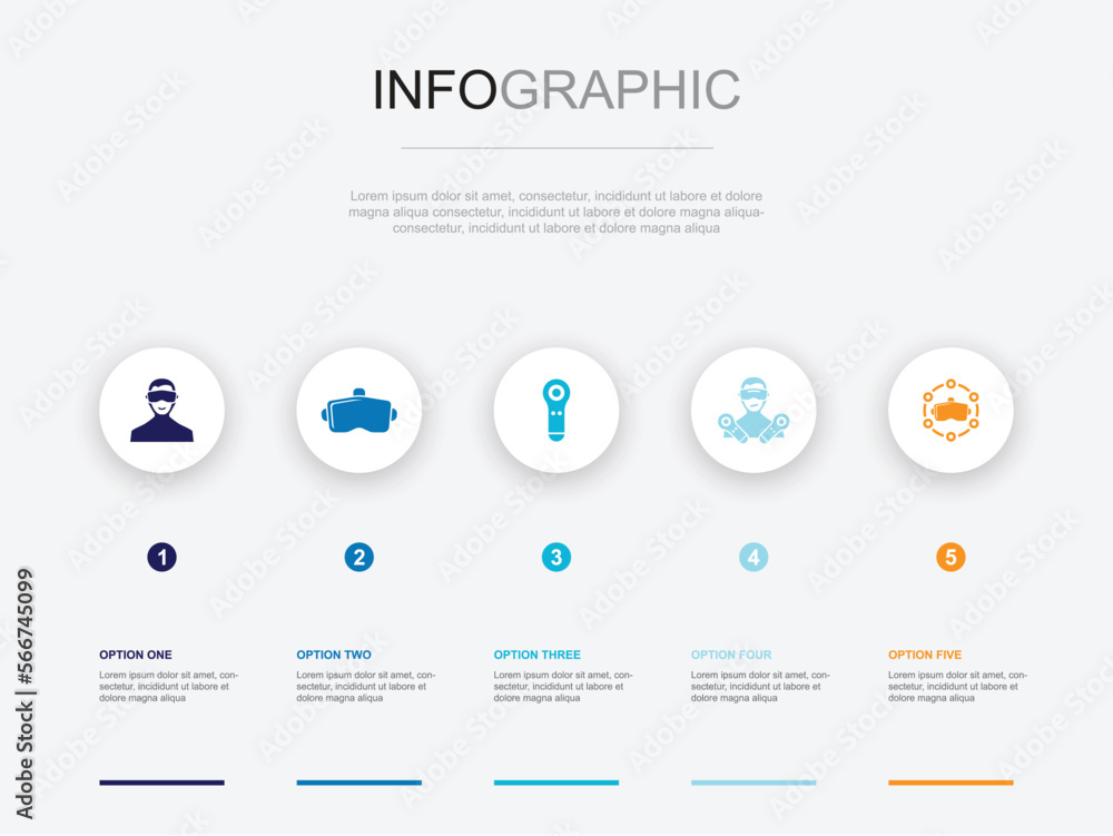 Vetor de virtual reality, VR helmet, VR controller, game, VR platform ...