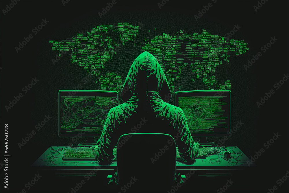 hacker invasor sendo atacado por redes externas ataque digital ...