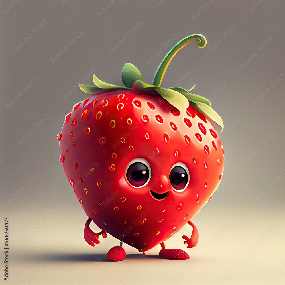 Cute vegetable character, Generative AI Stock Illustration | Adobe Stock