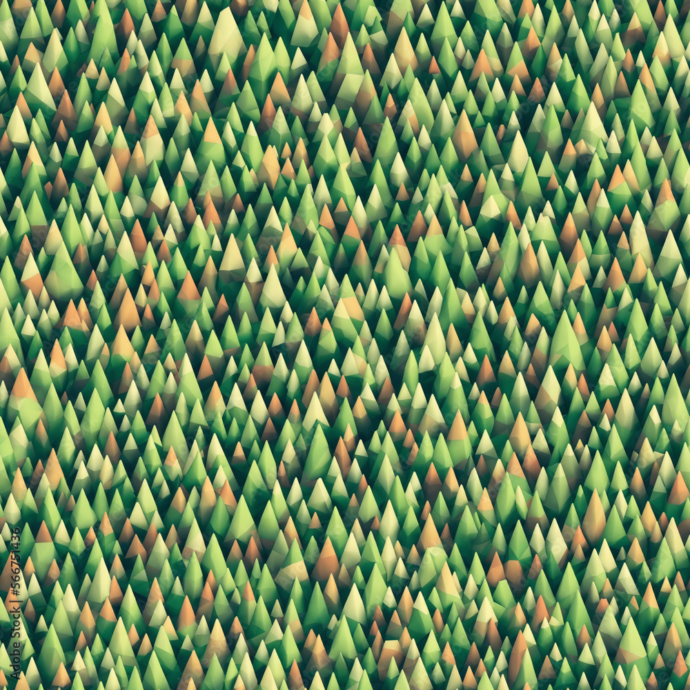 Seamless Wallpaper Nature Geometric Trees Pattern Low Poly Forest ...