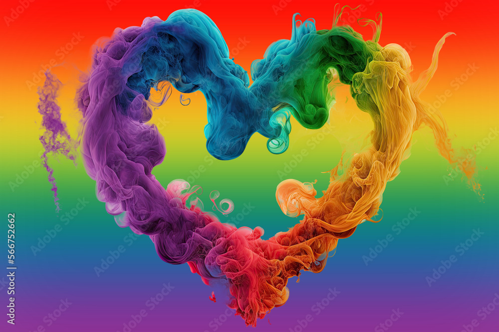 Colorful Smoke Heart Wallpaper