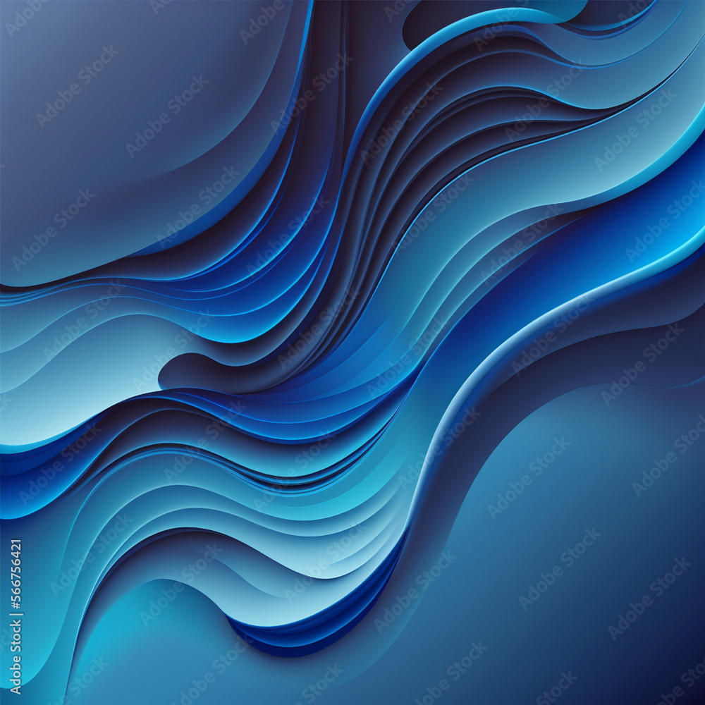 abstract blue wave background Stock Illustration | Adobe Stock