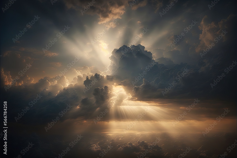 Sunlight Through Dark Clouds