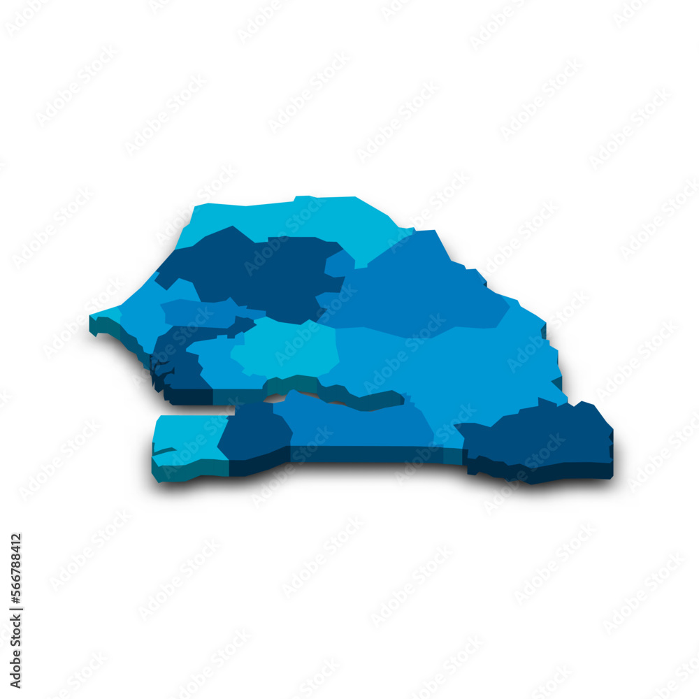 Fototapeta mapa świata dla dzieci Senegal political map of ... Fototapeta mapa świata dla dzieci Senegal political map of ...