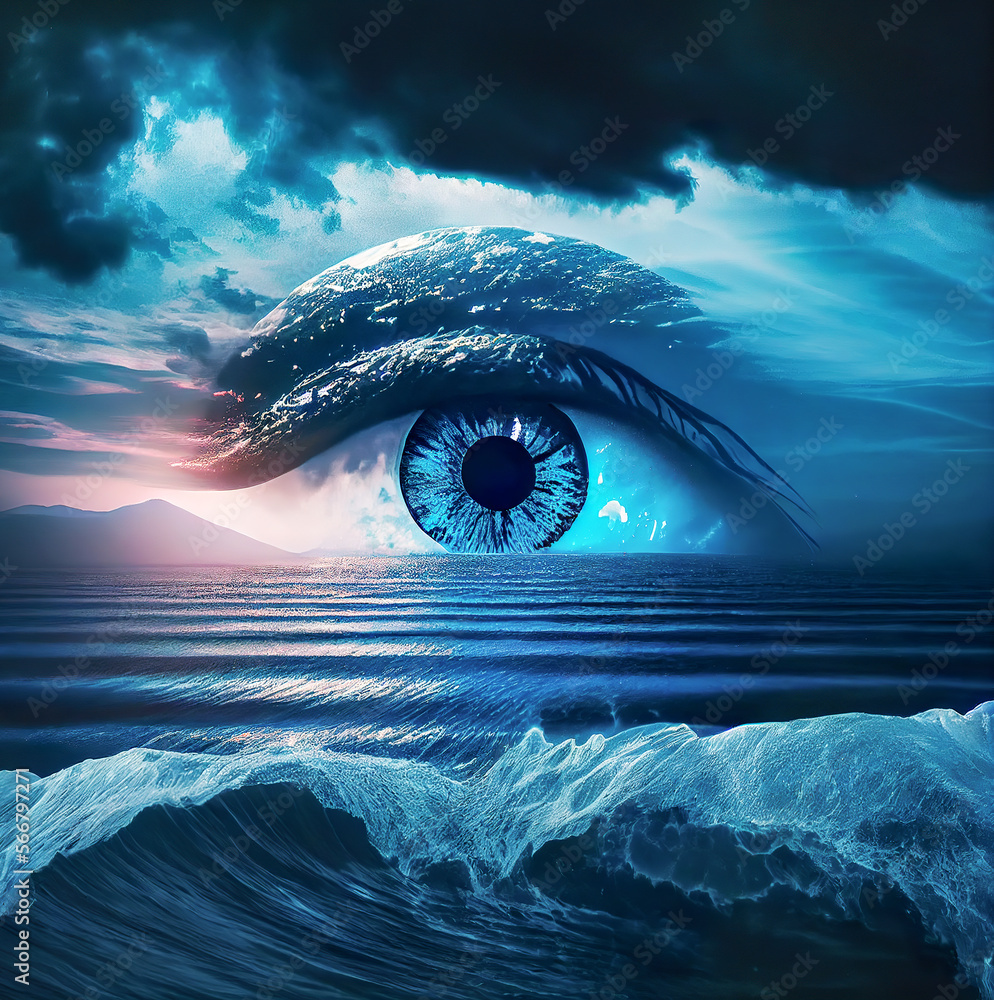 Eye of the sea that always watches the happenings of the sea. Image ...