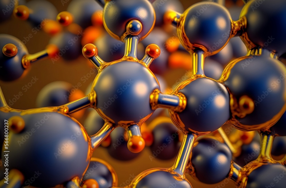 Potassium molecule structure close up shot. AI generated. ilustración ...