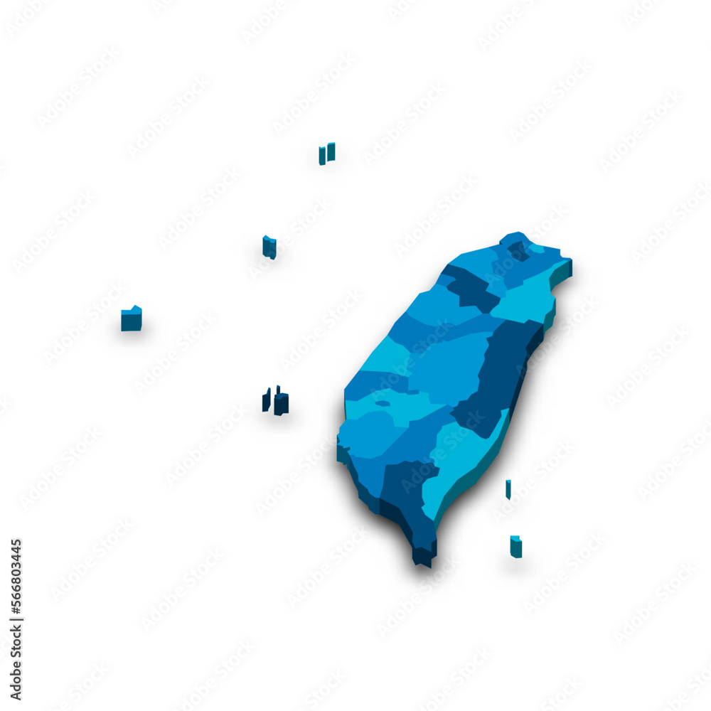 Taiwan political map of administrative divisions Stock Vector | Adobe Stock