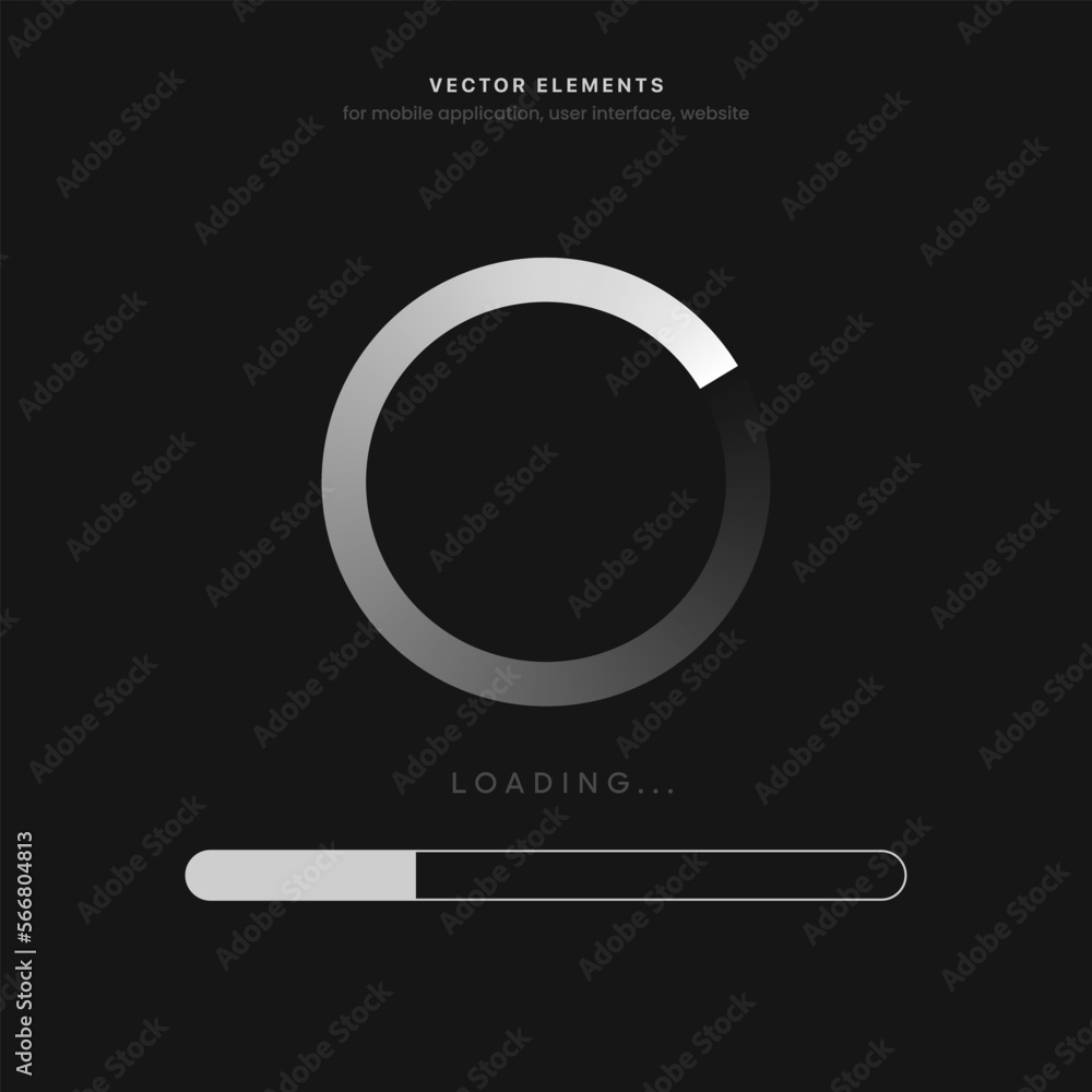 System wait screen loading or software update or upgrade. Loading bar ...