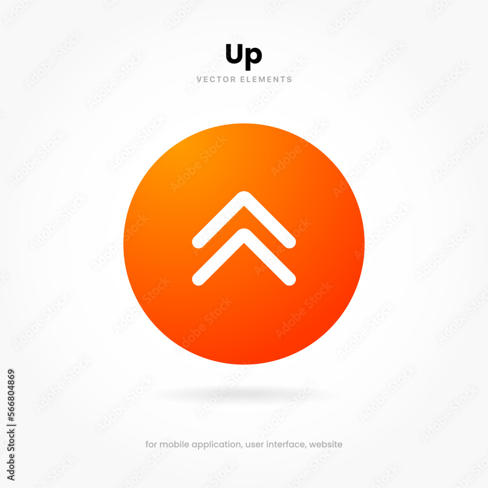 3d north pointing arrow, arrows up, swipe up, upload, upgrade, speed up, level up icon, symbol ...