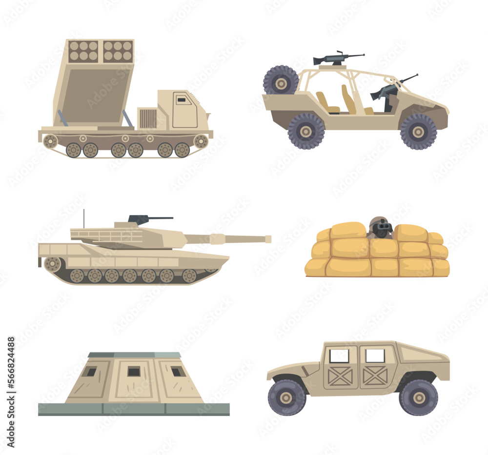 Air Defence Missile System, Military Car and Armored Vehicle as ...
