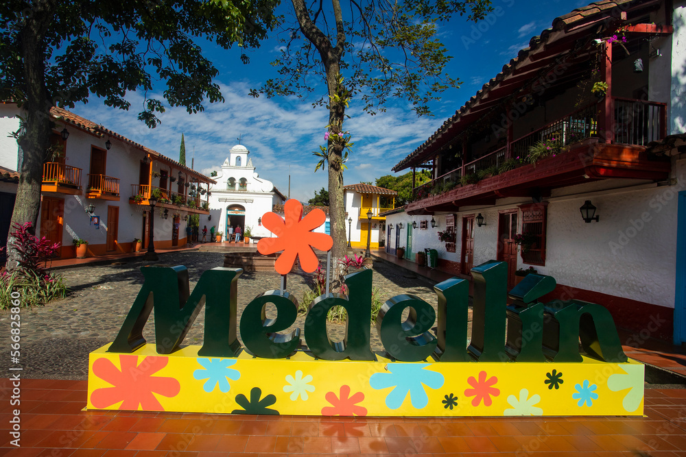 Medellin, Antioquia. Colombia - January 26, 2023. Pueblito Paisa is one ...