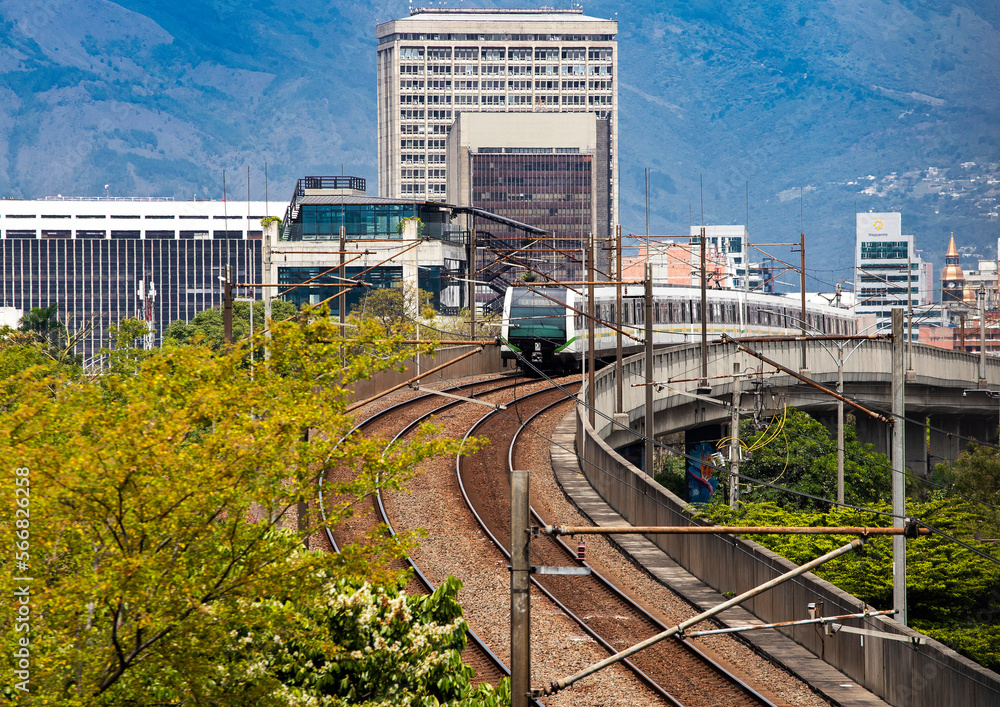 Medellin, Antioquia. Colombia - January 26, 2023. Metro de Medellín is ...