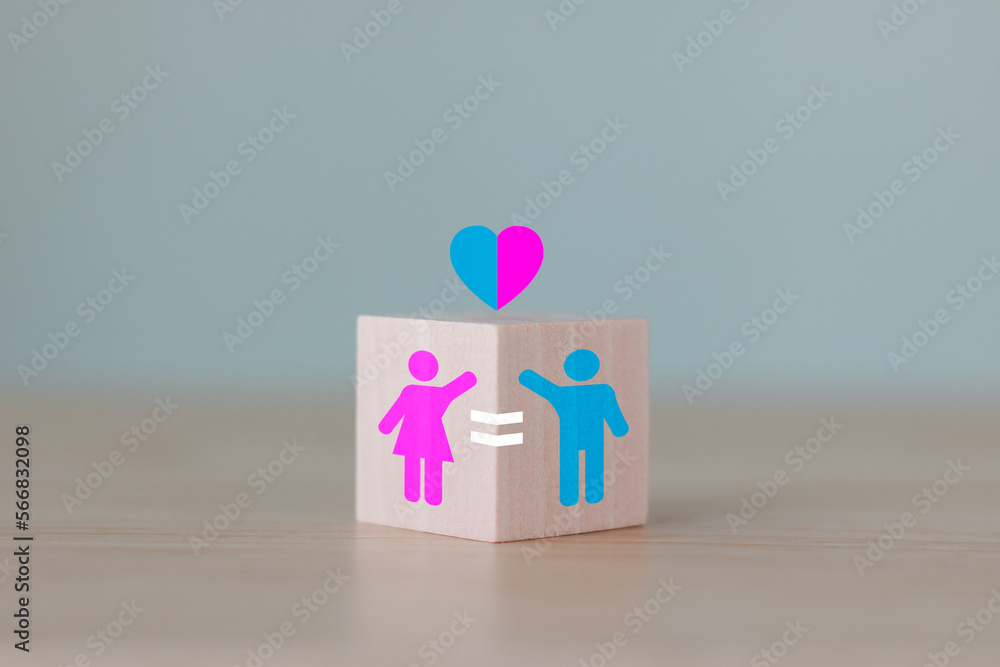 Concept Image Of Gender Equality Male And Female Symbols Are Sex Icons