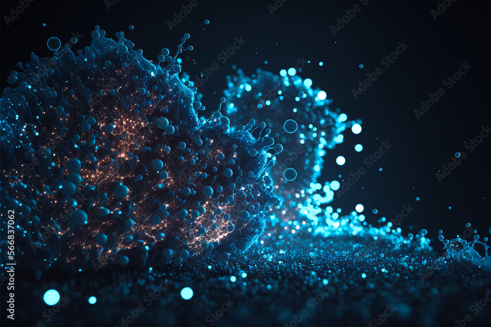 glowing particles wallpaper Abstract communication technology ...