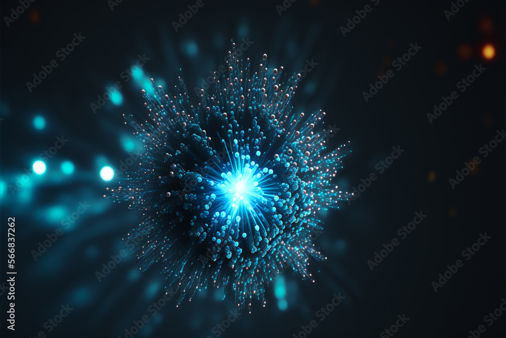 Abstract technology background. Artificial intelligence. Science ...