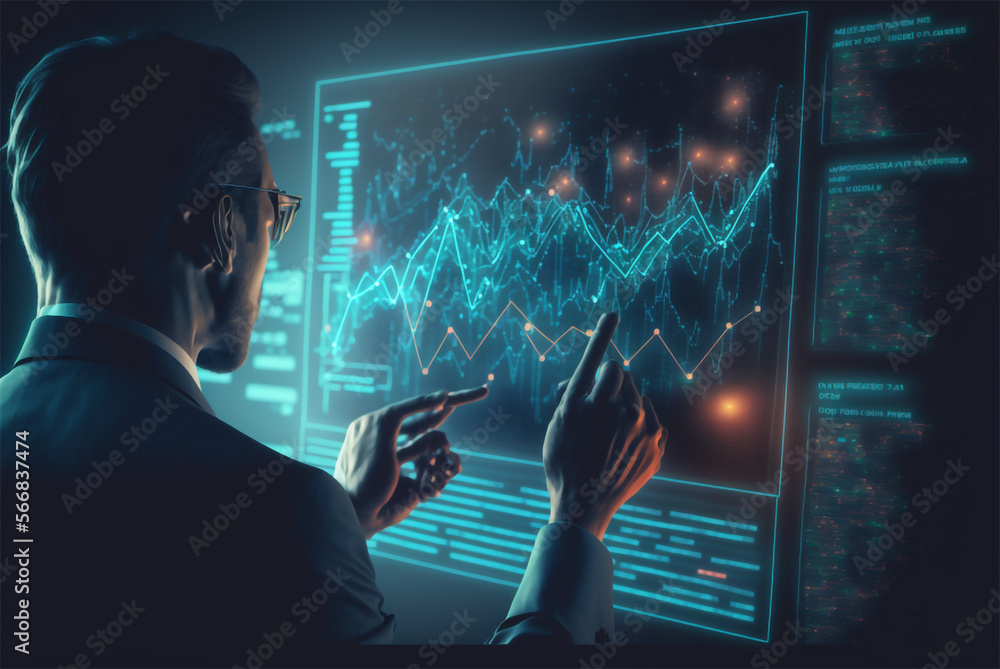 Businessmen's Future Analysis Graph: Digital Marketing Tool for Virtual ...