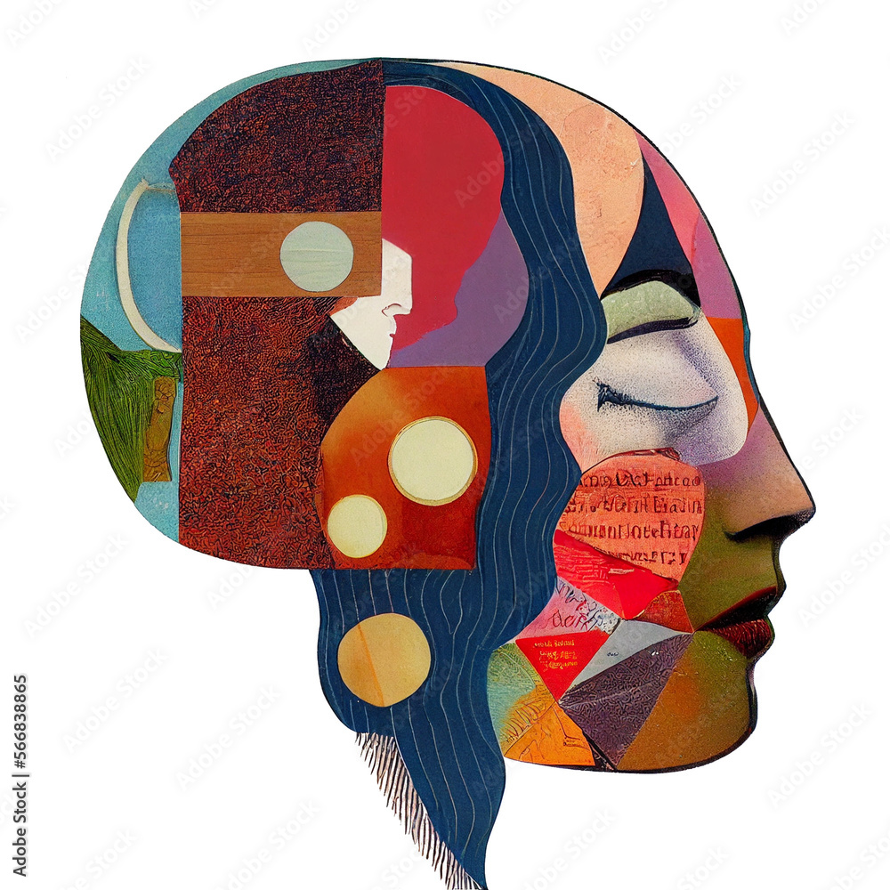 Mental States collage aesthetic transparent background, imagination ...