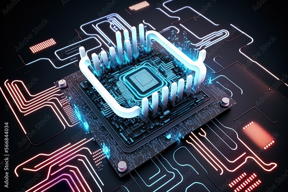 Setup Microchip Tool Symbol to Represent Technological Concept. All ...
