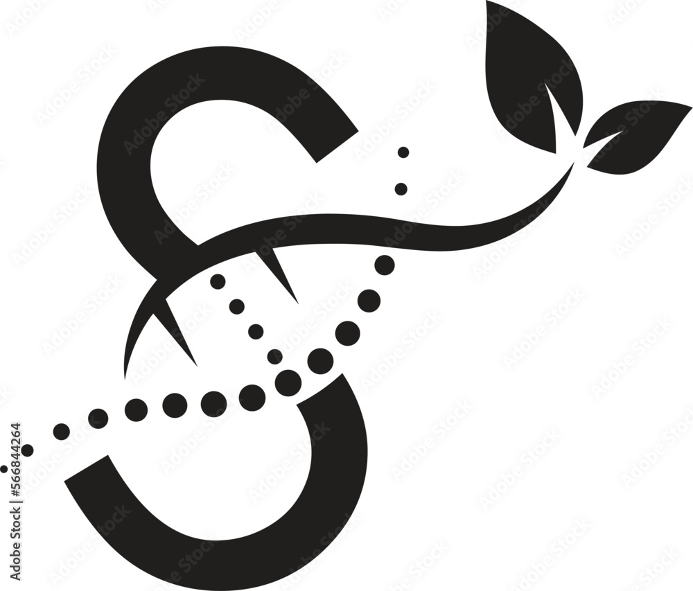 Letter S with DNA Logo, Initial S Logo, DNA Logo Stock Vector | Adobe Stock