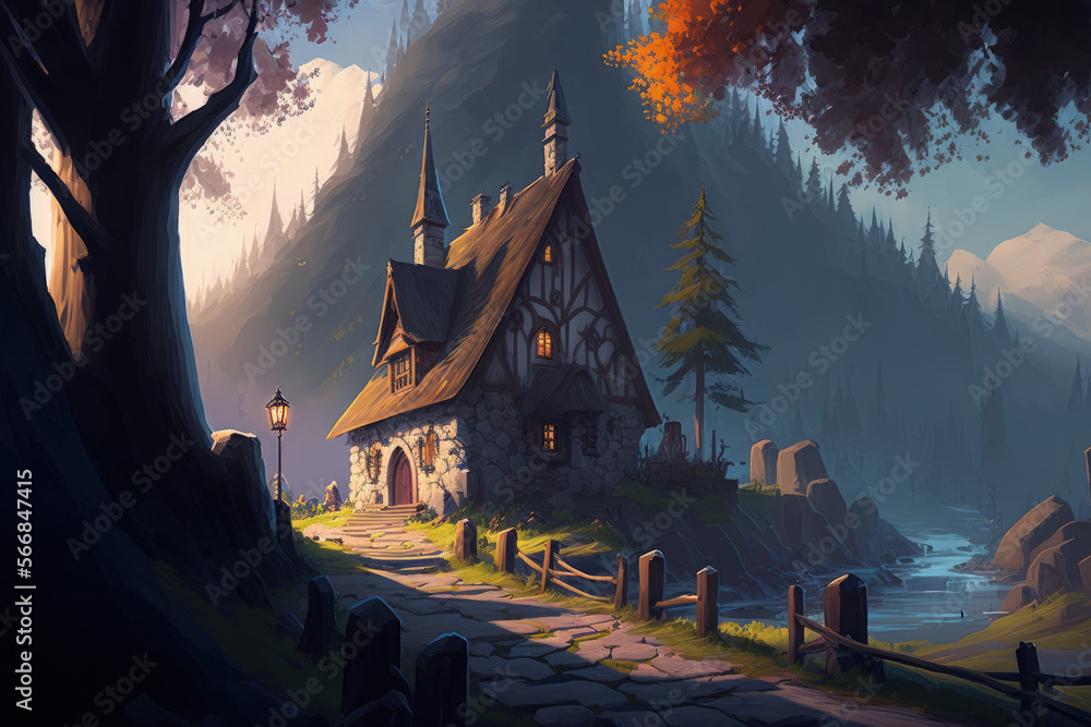 fantasy art medieval landscape Painting and Illustration in Digital Art ...