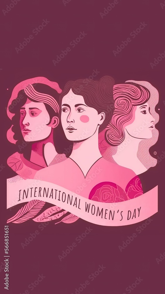 International women's day vertical banner. Feminism and International ...