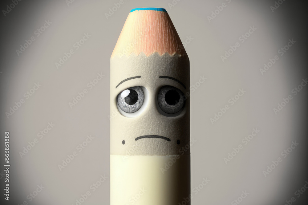 Depression Concept of emotional support and therapy a pencil eraser is ...