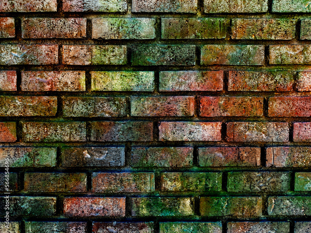 vintage brick wall stained old block alley building dark abandoned ...