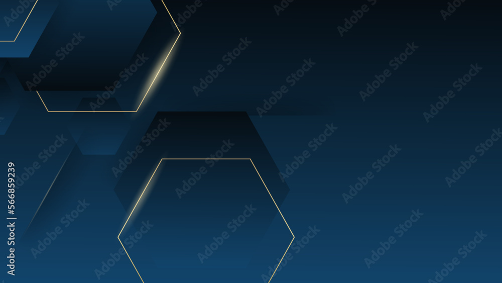 Vector hexagons background. Simple geometry overlay gold line concept ...