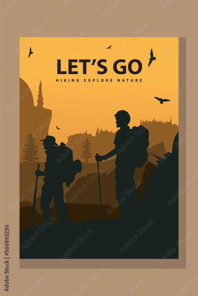 Vector brochure cards set. Travel concept of discovering, exploring and ...