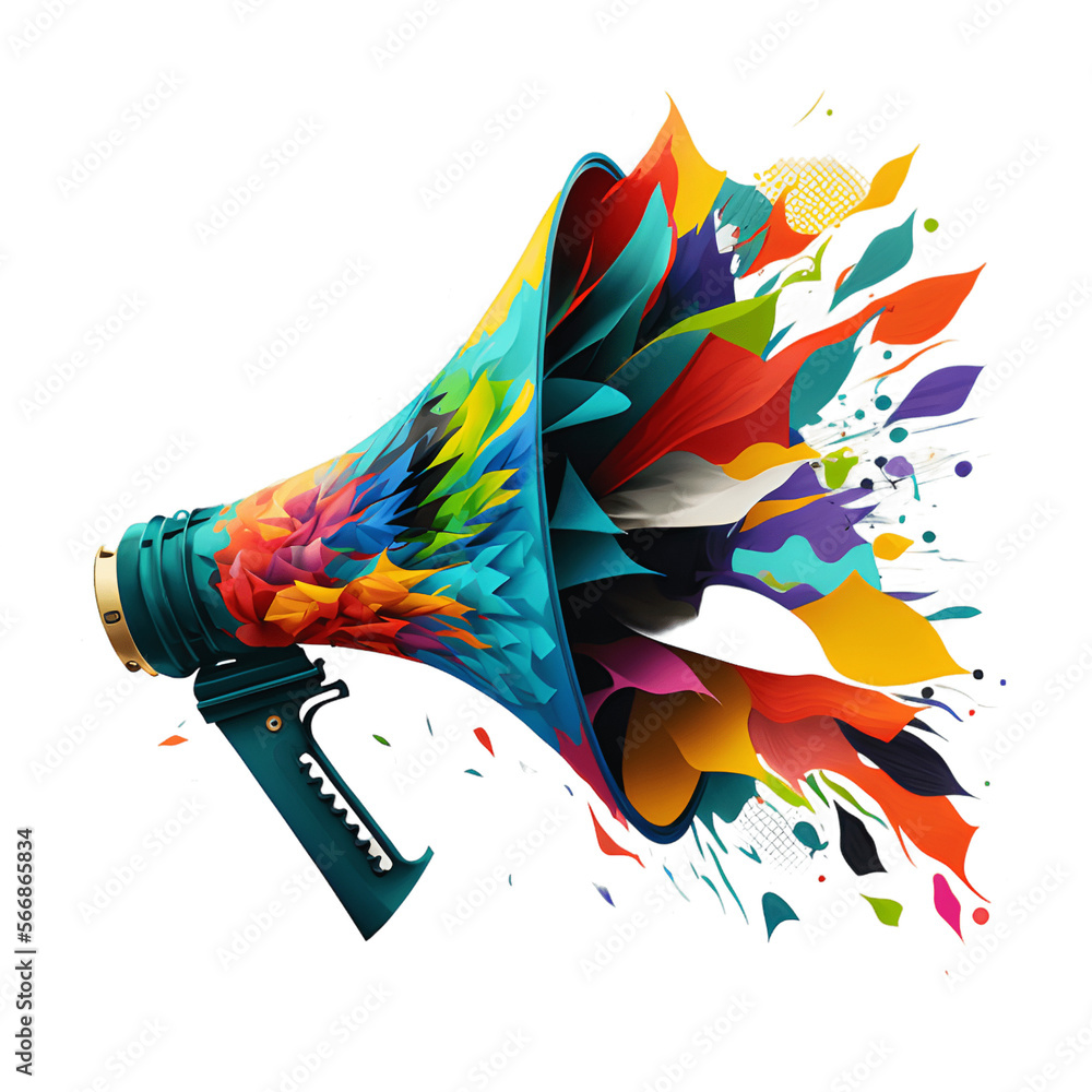 megaphone carnival colorfull isolated on transparent background png ...