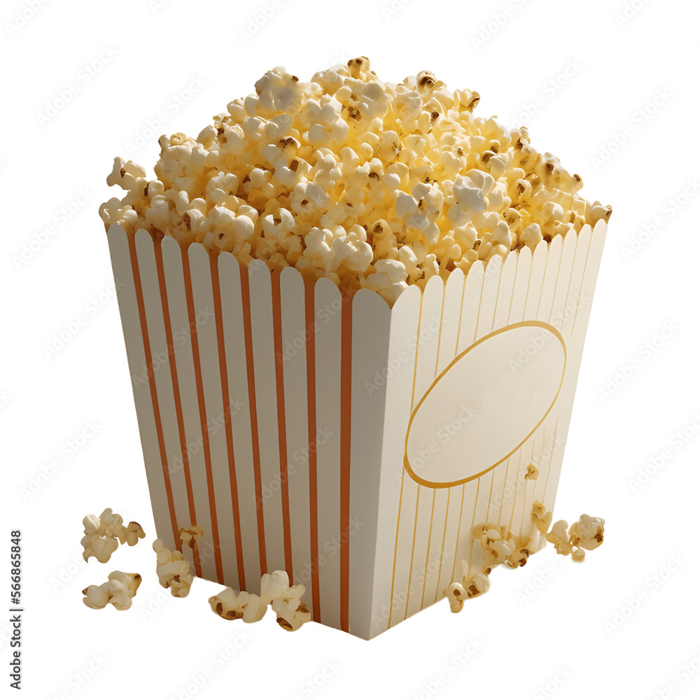 popcorn bucket isolated on transparent background png Stock ...