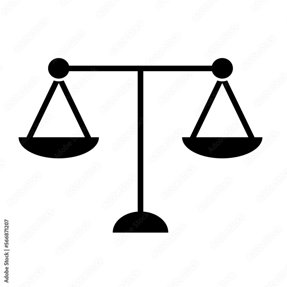 Professional black and white scale logo, suitable for a variety of ...