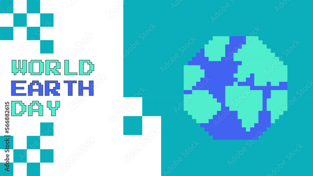 world earth day pixel art design Stock Vector | Adobe Stock