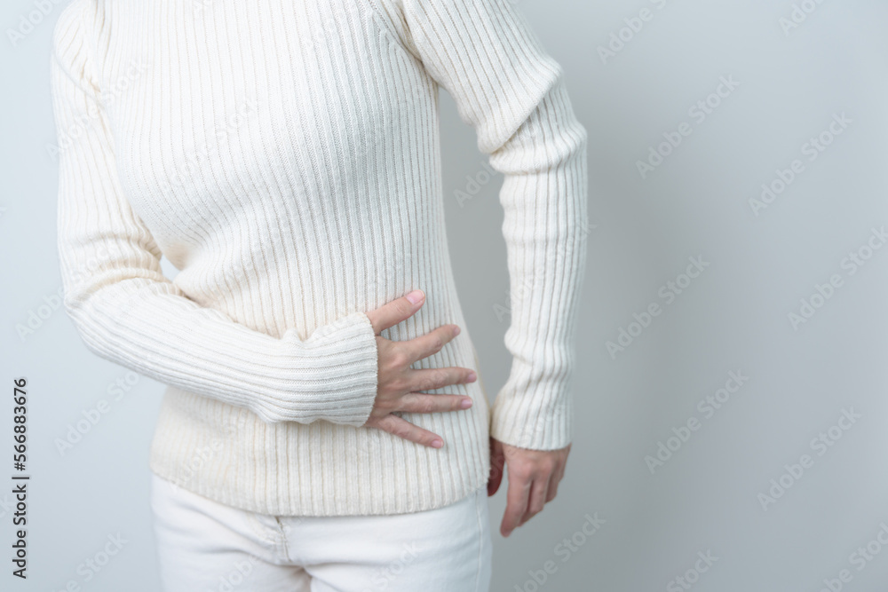 woman having side back pain. Urinary system and Stones, Cancer, world ...