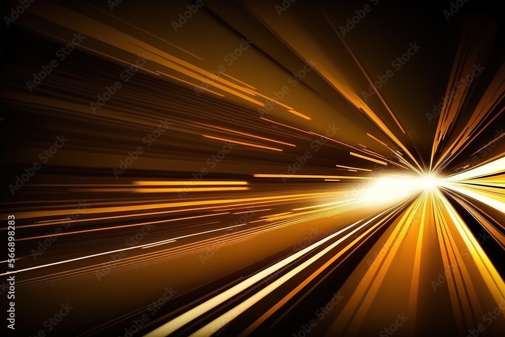 abstract speed of light, light trails background in dark night city ...