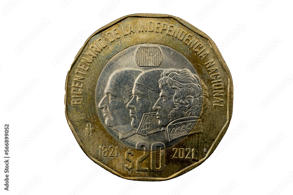 Moneda de veinte pesos del Bicentenario de la independencia Nacional ...