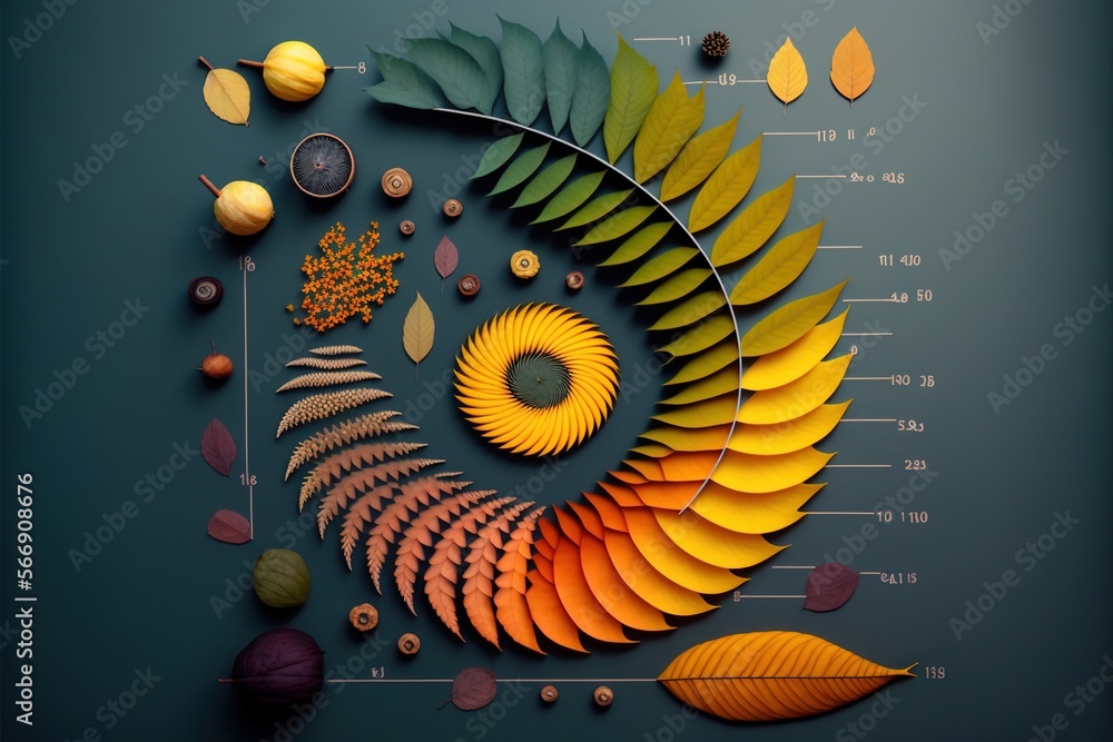 Beautiful collection of autumn leaves. Herbarium of different leaves ...