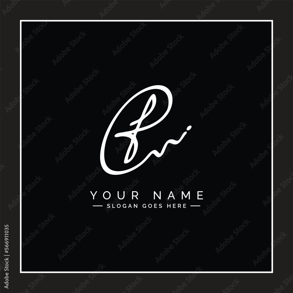 F Letter Signature Logo - F letter Initial Logo - Logo for Company Name ...