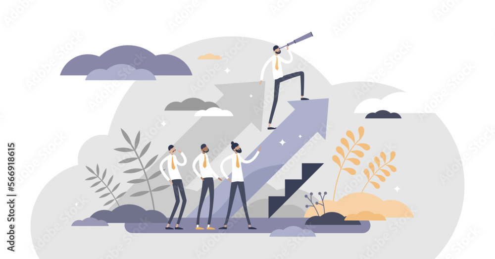 Leadership vision and teamwork strategy for success in business tiny ...