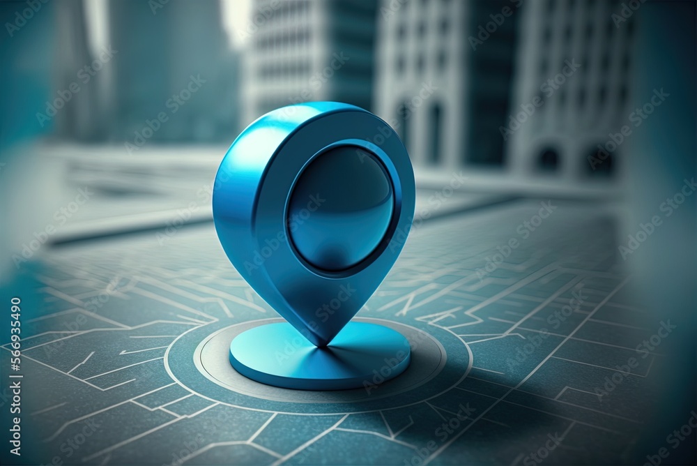 map marker place symbol or gps pointer route direction mark sign and ...