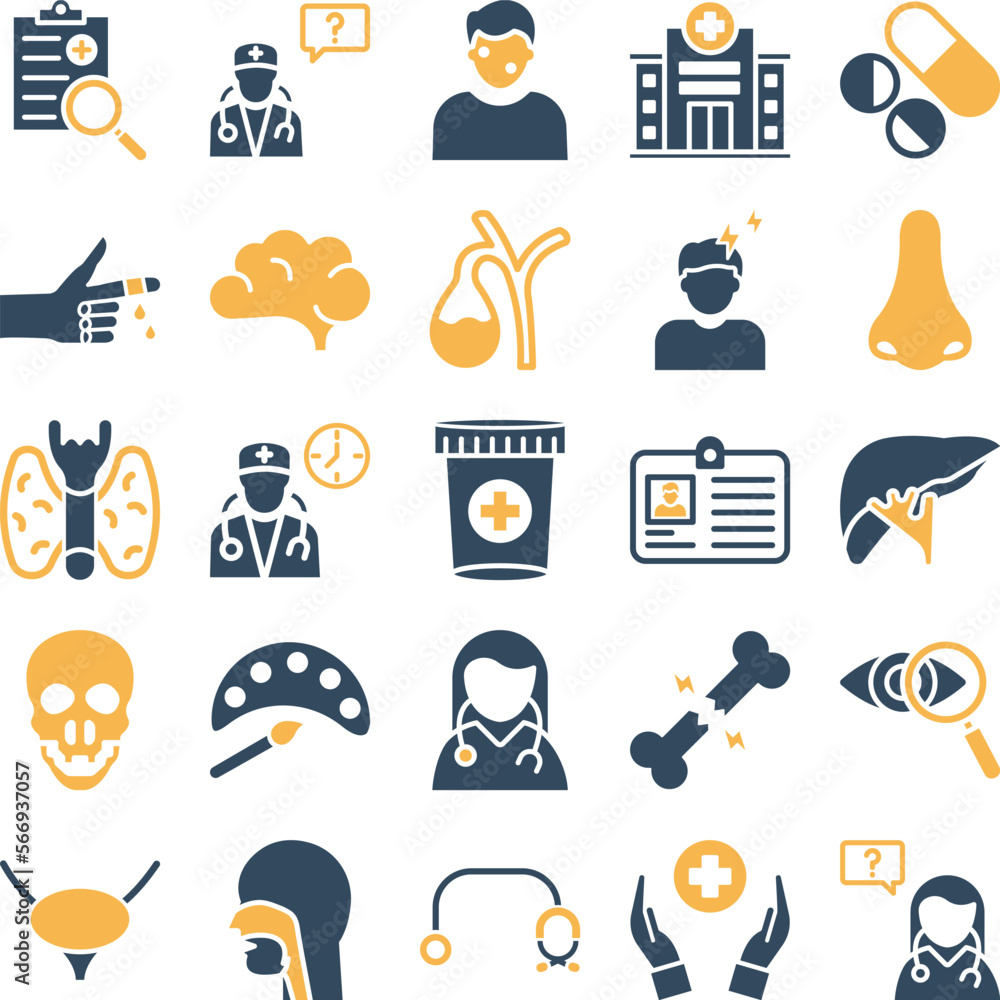 Medical healthcare icons set, medical icons pack, healthcare vector ...