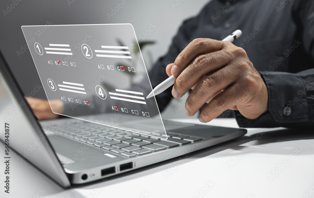 online assessment questionnaire concept online questionnaire Choose the ...