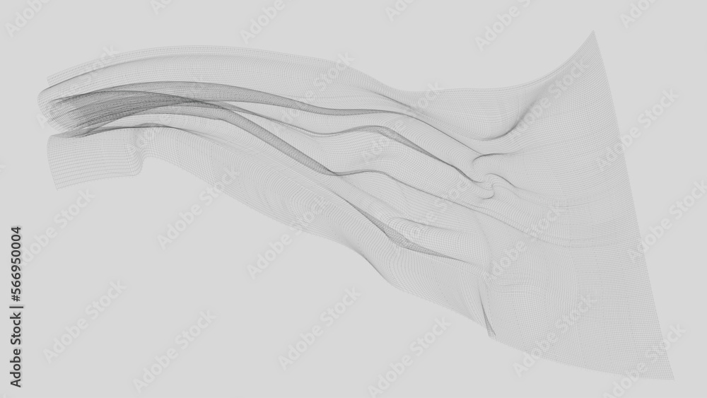 Mesh Warp Texture Isolated On White Background Distort And Deformation Net Vector Illustration