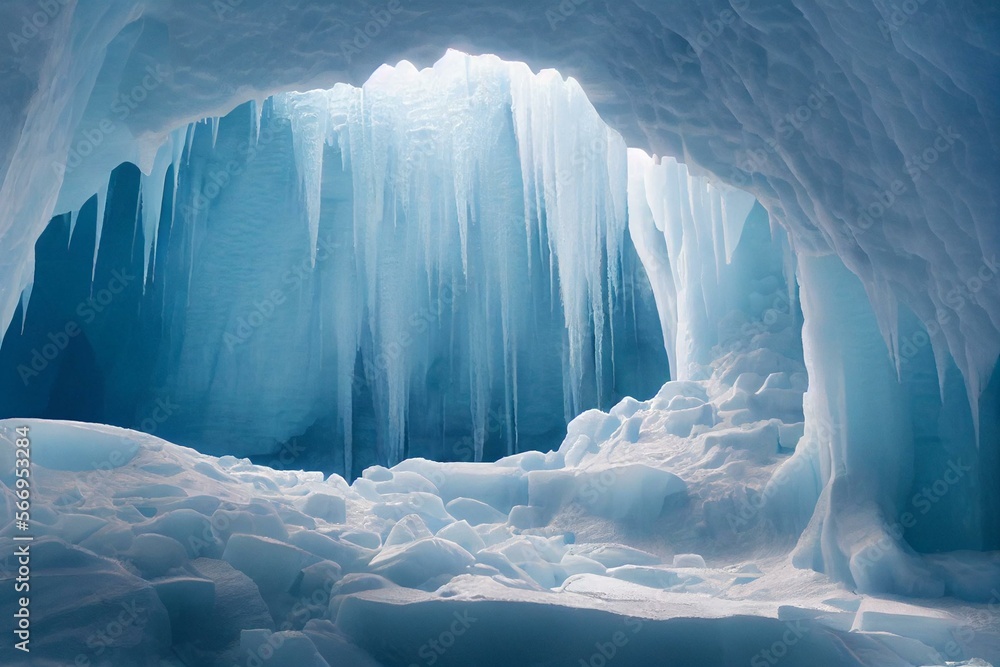 Lake Superior ice cave. These caves form during the extreme Upper ...
