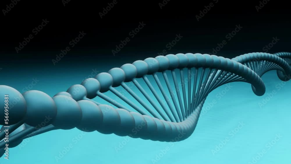 Human DNA genome double helix spiral particle animation RNA molecule ...