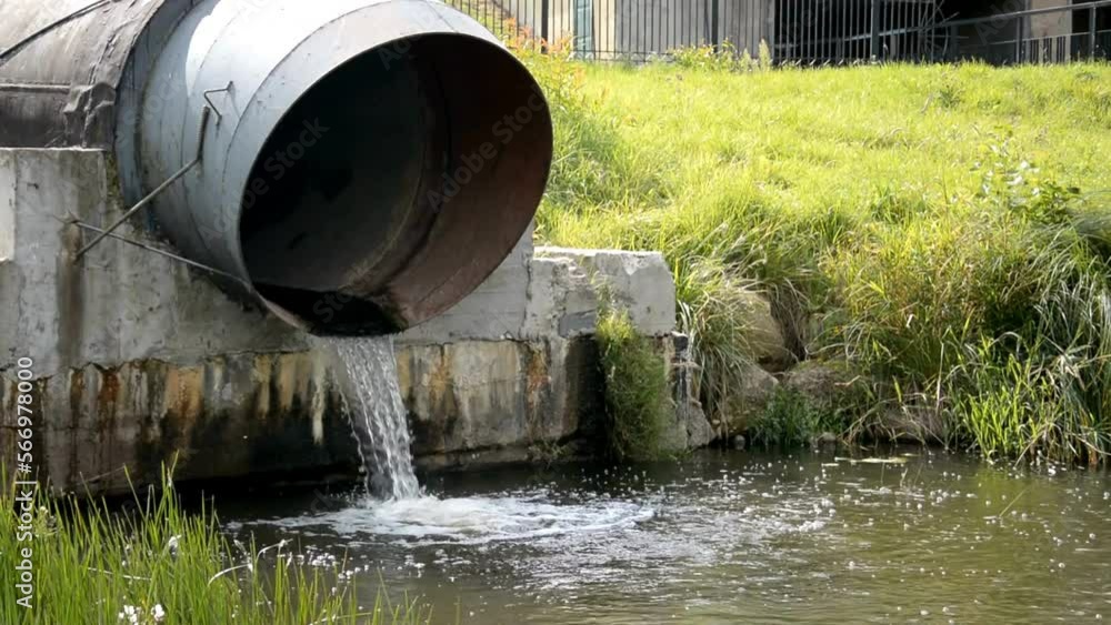 sewage pipes from factories - river and ocean pollution has the ...