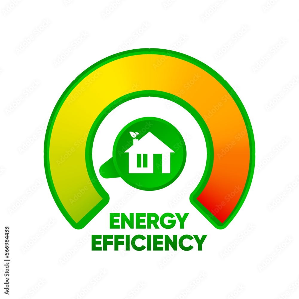 Energy Efficiency house. Concept of Energy Efficiency of housing. Chart ...