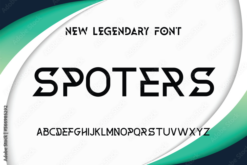 SPORTERS Sport and action technology typography alphabet fonts with ...